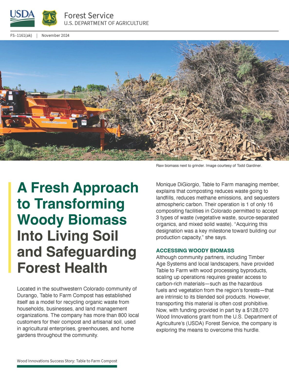 Success Story: A Fresh Approach to Transforming Woody Biomass Into ...